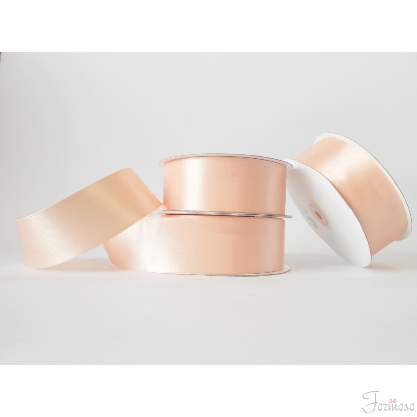 Nastro doppio raso 40 mm rotolo bobina da 50 mt Rosa pesca fai da te ...